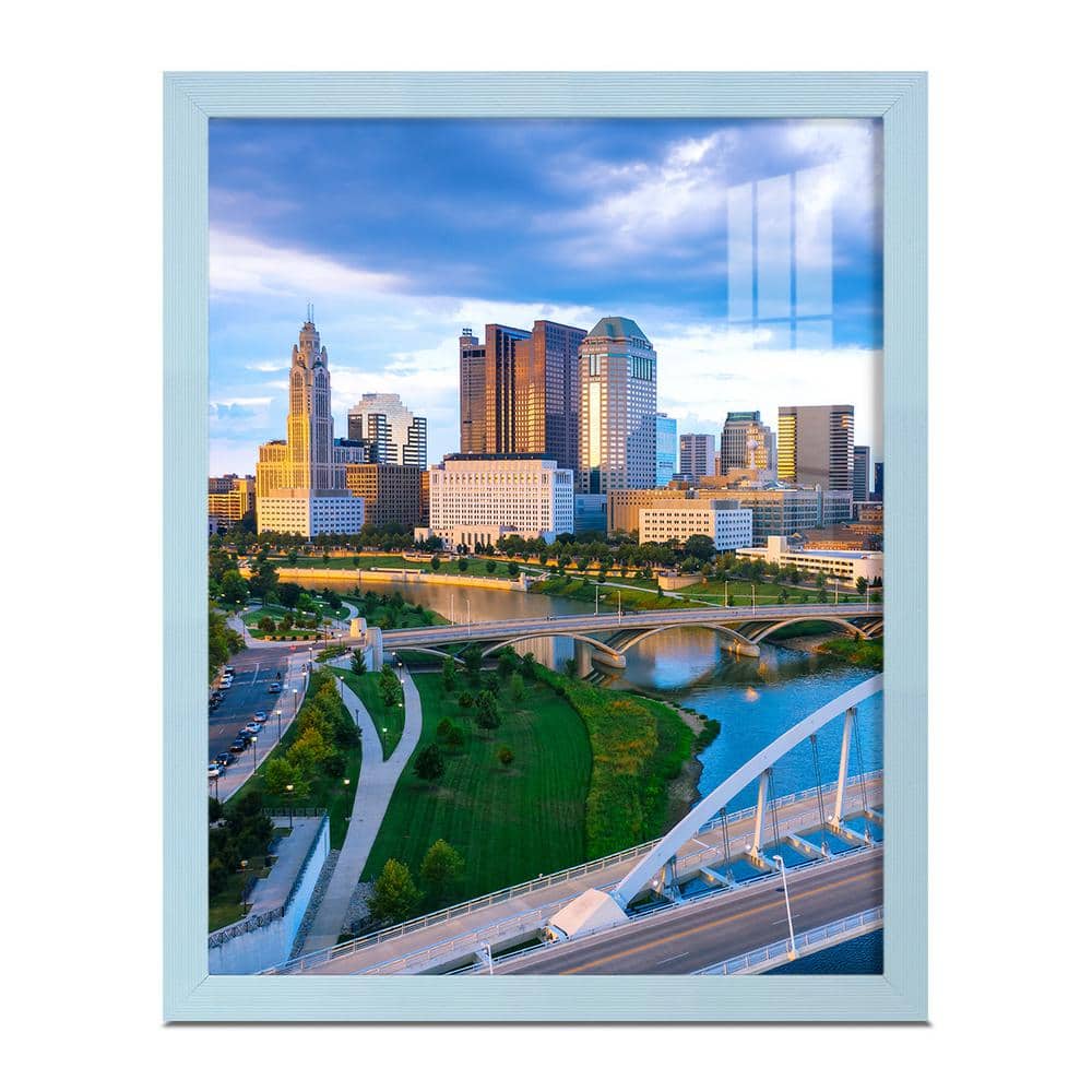 Wexford Home Grooved 11 in. x 14 in. Blue Picture Frame WF108G - The ...
