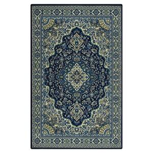 Garvee Wilton Collection Blue 2 ft. x 3 ft. Persian Floral Medallion ...