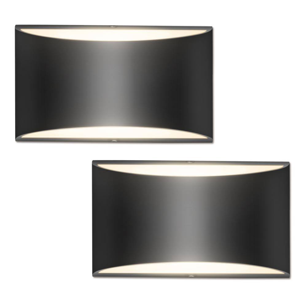 Briignite 8 in. 1-Light Modern Black Wall Sconce with Adjustable ...