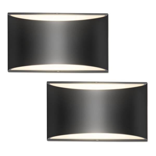 Briignite 8 in. 1-Light Modern Black Wall Sconce with Adjustable ...