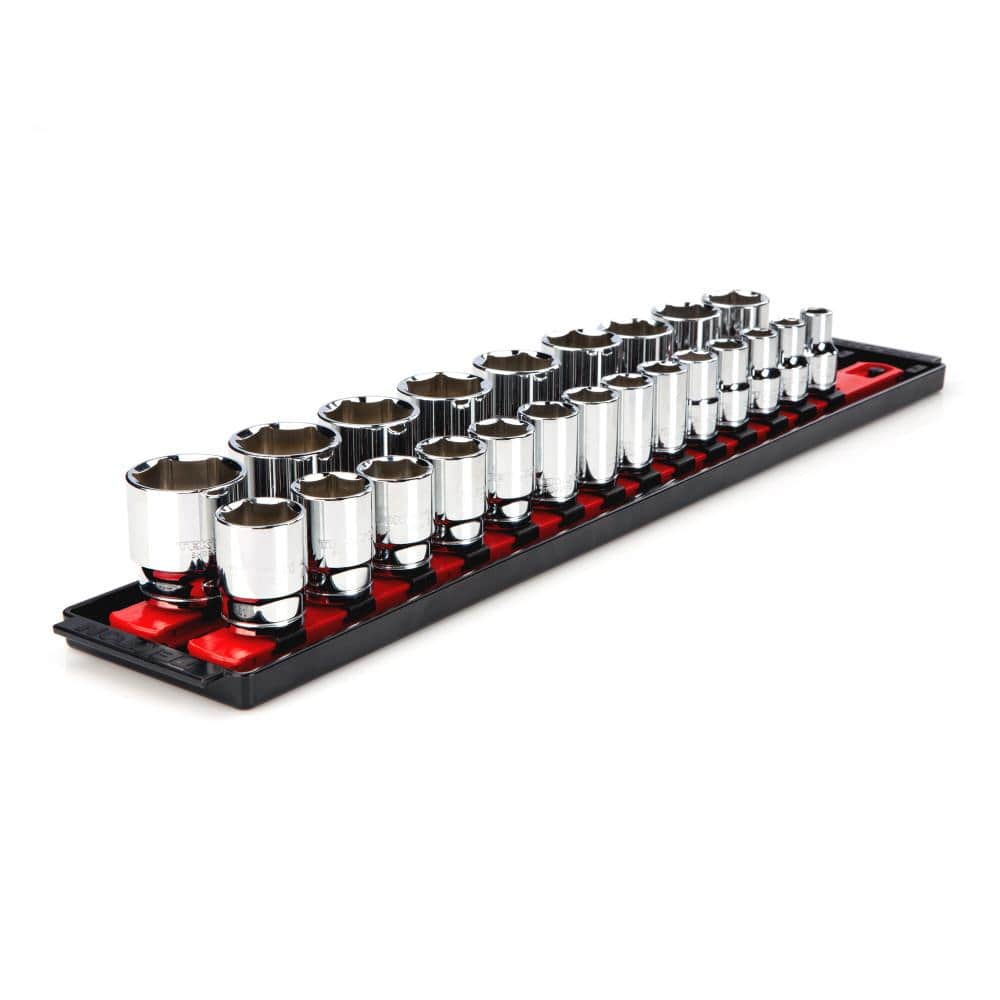 TEKTON 1/2 in. Drive 6-Point Socket Set (23-Piece) SHD92002 - The Home ...