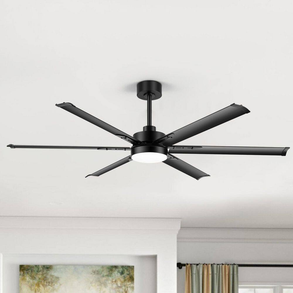 Sky Hog Payne 65 in. Black Ceiling Fan with 6 Aluminum Blades, 3-Color ...