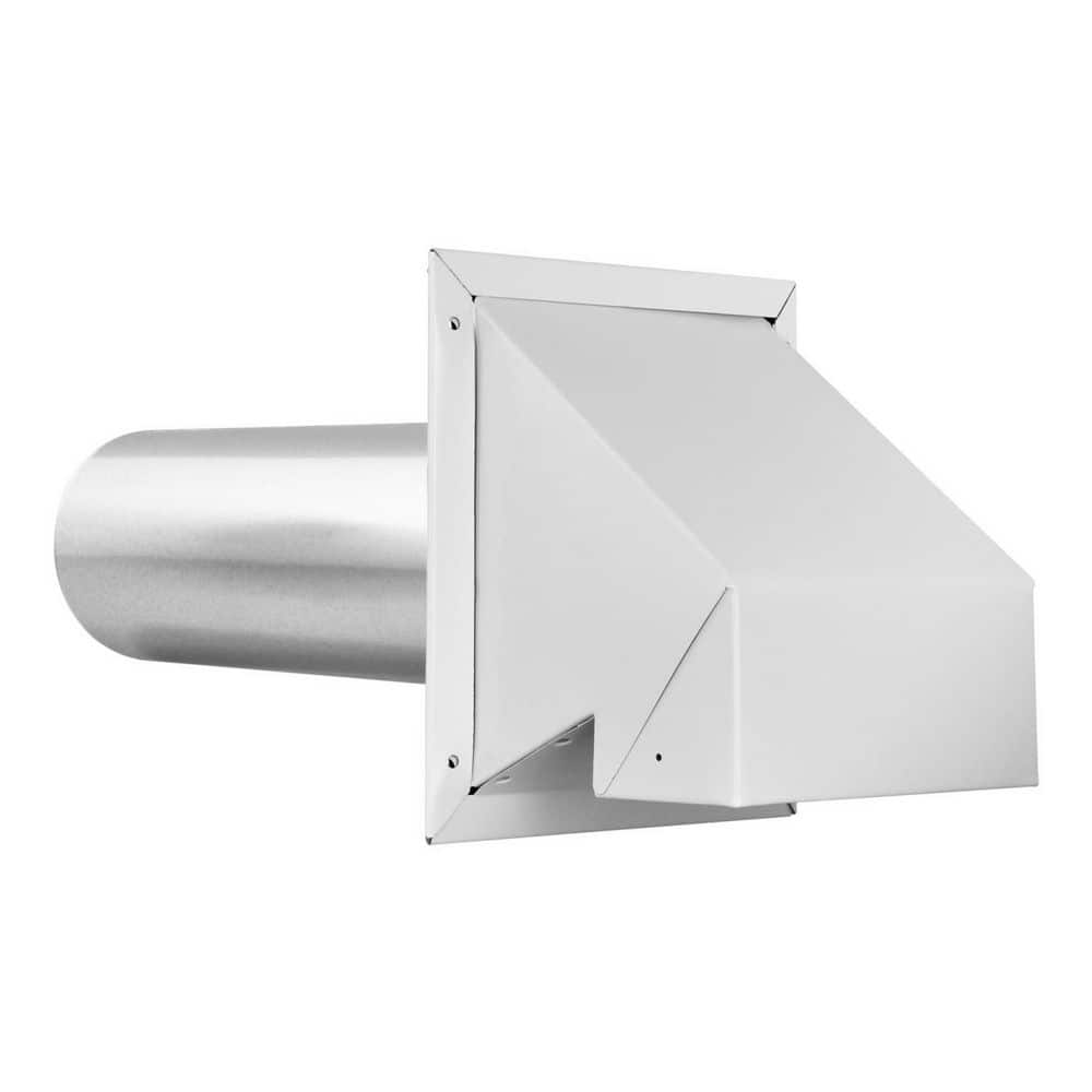IMPERIAL Heavy-Duty 4 in. Painted Galvanized Steel Exhaust Hood, White ...