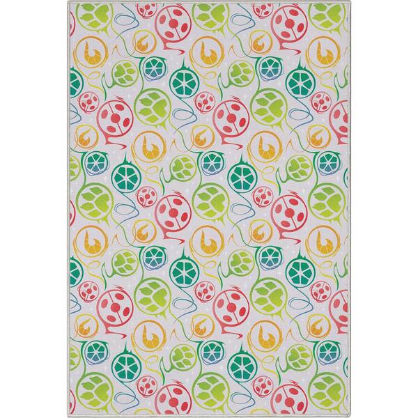 Well Woven Miraculous Ladybug Repeat Badges Multi 3 ft. 3 in. x 5 ft ...