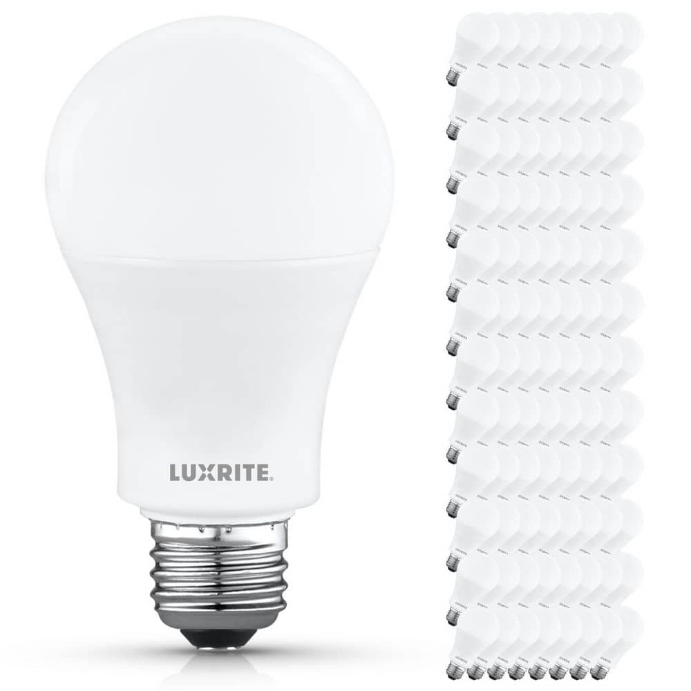 LUXRITE 100-Watt Equivalent A19 LED Light Bulb 4000K Cool White 12.5W ...