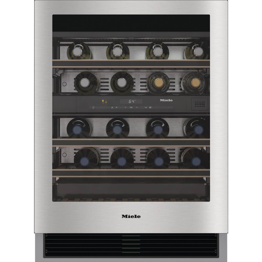 Miele 2-Zone 24 in. 34-Bottle Wine and 48-Can Beverage Cooler KWT 6322 ...