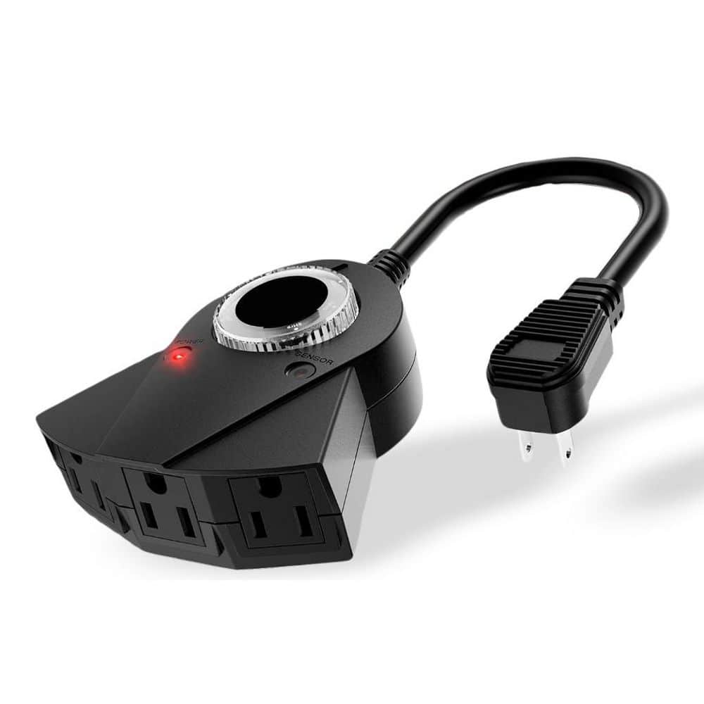 Vrbgify Waterproof Outdoor Light Timer with 3 Outlets, 24-Hour Plug-in ...