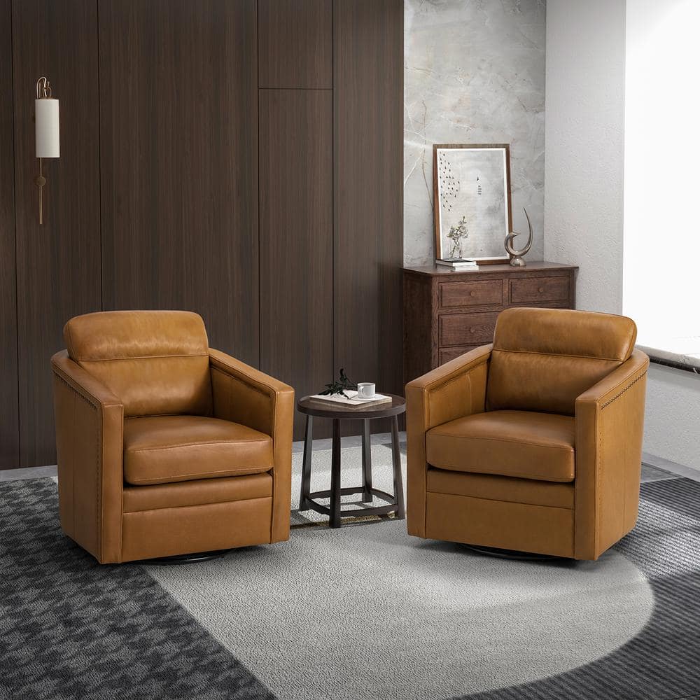 ARTFUL LIVING DESIGN Elvira Camel Leather Arm Chair (Set of 2) LBL5269 ... ARTFUL LIVING DESIGN Elvira Camel Leather Arm Chair (Set of 2) LBL5269 ...