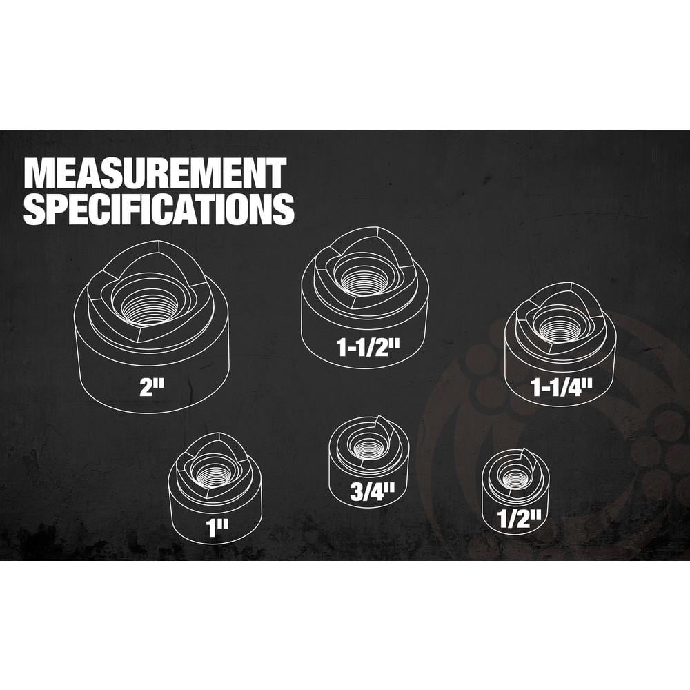 Buy Max Punch XD Knockout 1/2 in. -2 in. Stainless Steel Rated Dies Set ...