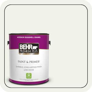 BEHR MARQUEE 1 qt. #PPU18-07 Falling Snow Satin Enamel Interior Paint ...