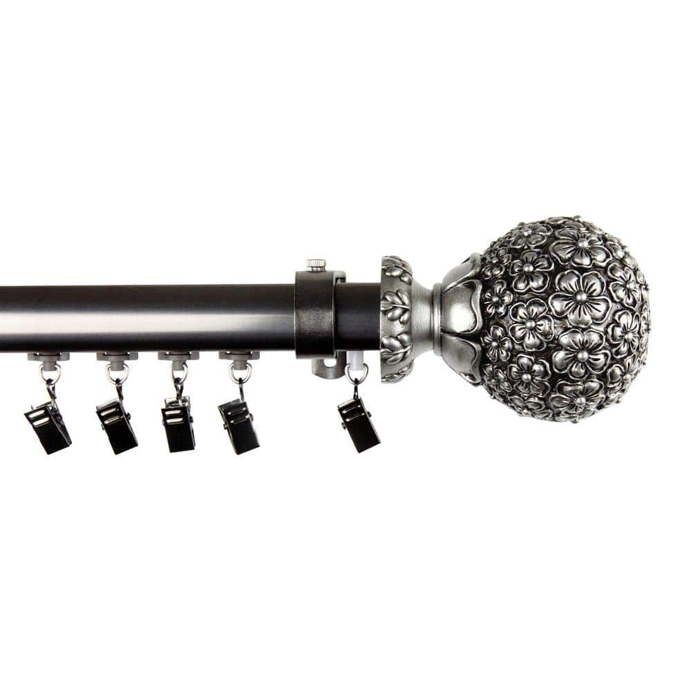 Rod Desyne 86 in. - 120 in. Telescoping Traverse Curtain Rod Kit in ...