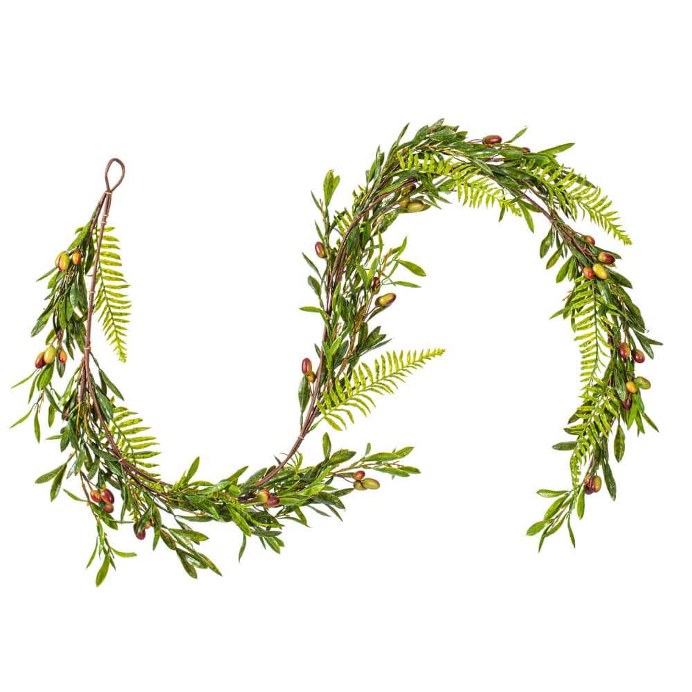 Vickerman 22 in Green Artificial Olive Garland Plants FS232606 - The ...