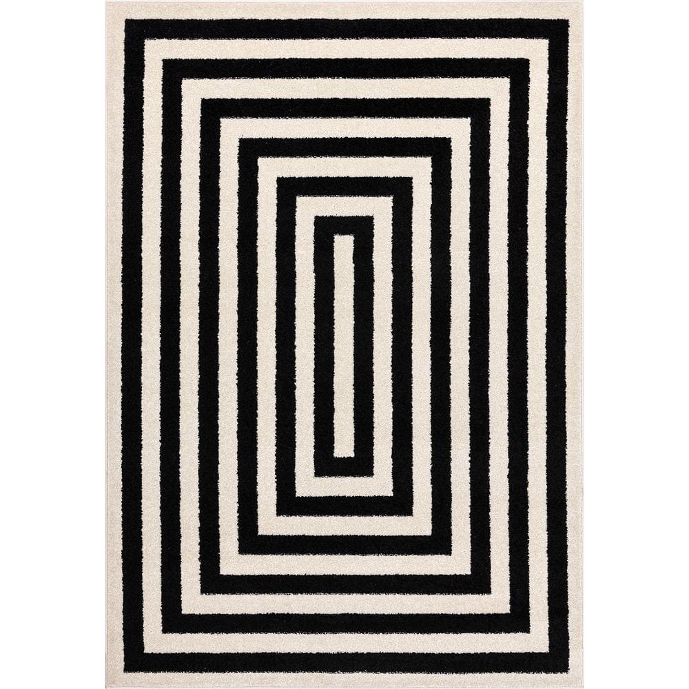 Abani Casa Ivory 5 ft. 3 in. x 7 ft. 6 in. Abstract Polypropylene Area ... Abani Casa Ivory 5 ft. 3 in. x 7 ft. 6 in. Abstract Polypropylene Area ...