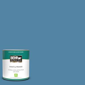 BEHR PREMIUM PLUS 1 gal. #M500-4 Hemisphere Satin Enamel Exterior Paint ...