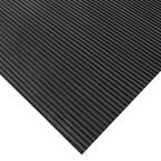 Rubber-Cal Corrugated Ramp Cleat 3 ft. x 8 ft. Black Rubber Flooring ...