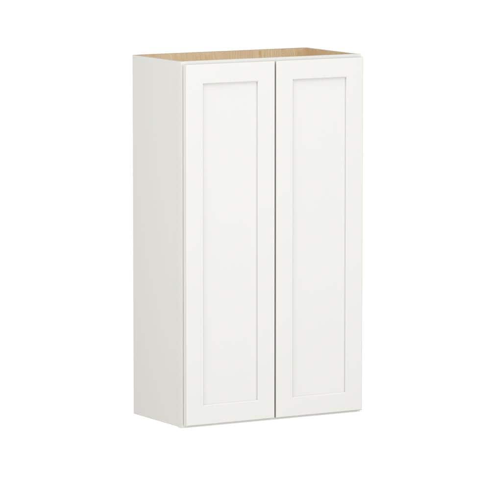 SIMPLY WOODMARK PRO Shaker Full Overlay 24 in. W x 12 in. D x 42 in. H Plywood Assembled Wall ...