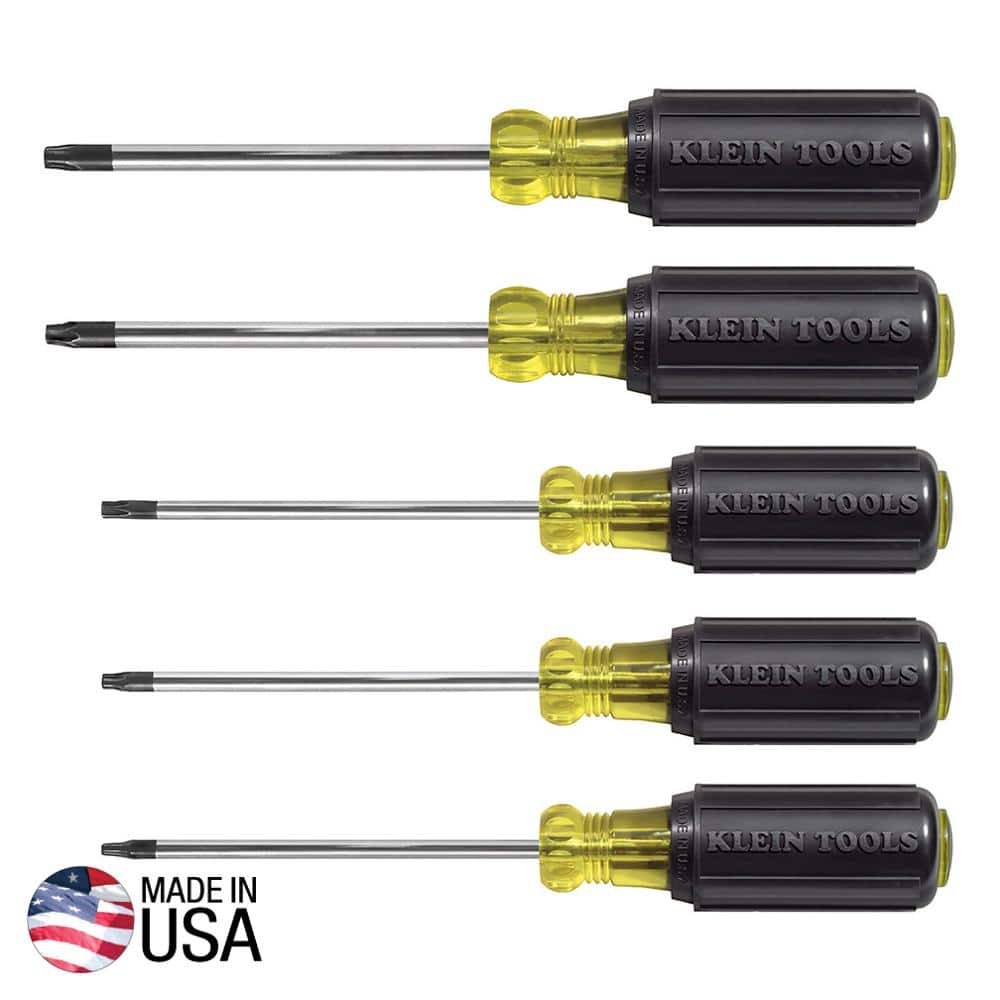 Klein Tools Screwdriver Set, TORX Cushion Grip, 5-Piece 19555 - The ...