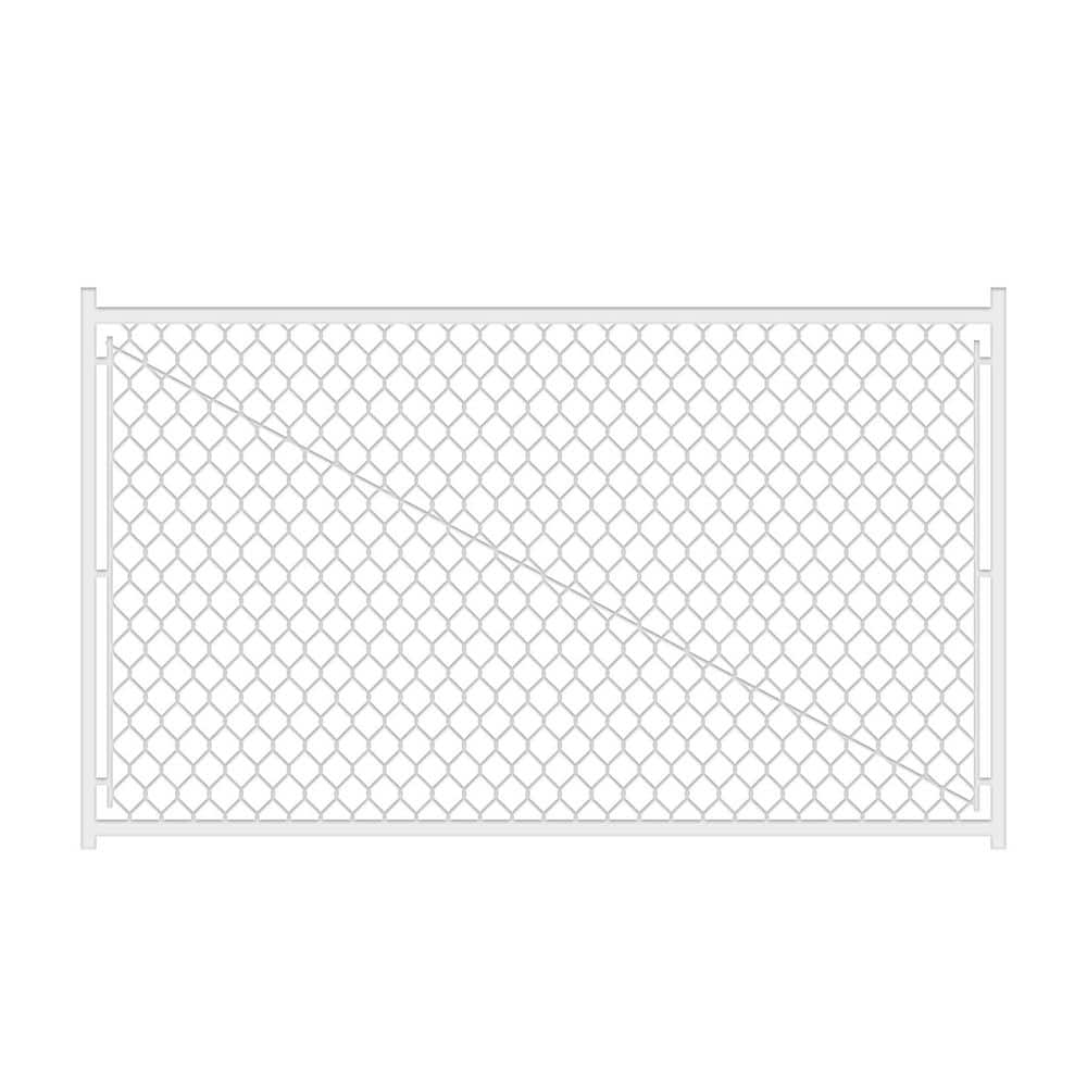 Oyezvary 46 in. H Metal Outdoor Garden Fence with Adjustable Chain Link ...