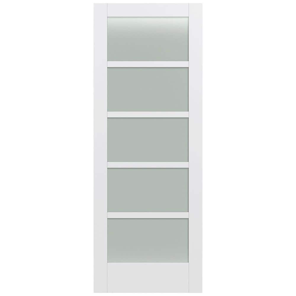 JELD-WEN 36 in. x 96 in. MODA Primed PMT1055 Solid Core Wood Interior ...