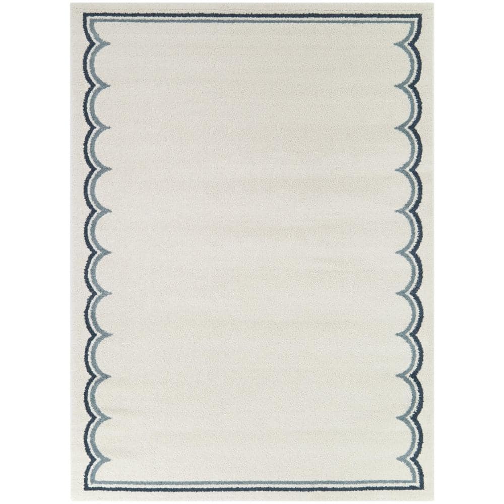 BALTA Marinatos Cream 8 ft. x 10 ft. Border Area Rug 3122516 - The Home ...