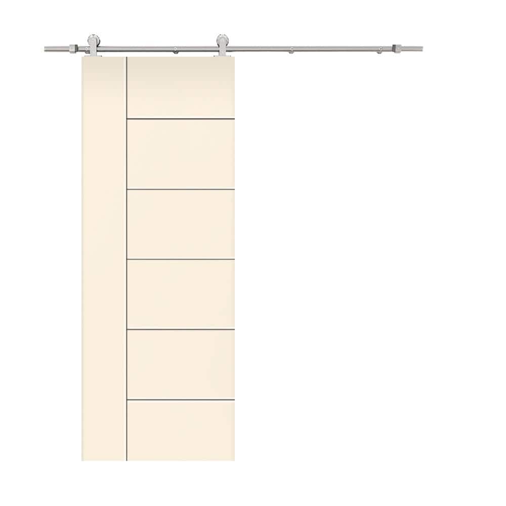 CALHOME Modern Classic 24 in. x 80 in. Beige Stained Composite MDF ...