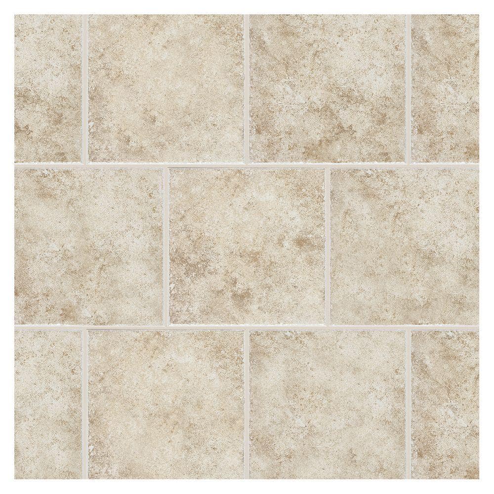 Daltile Forest Hills Crema 12 in. x 12 in. Porcelain Floor and Wall ...