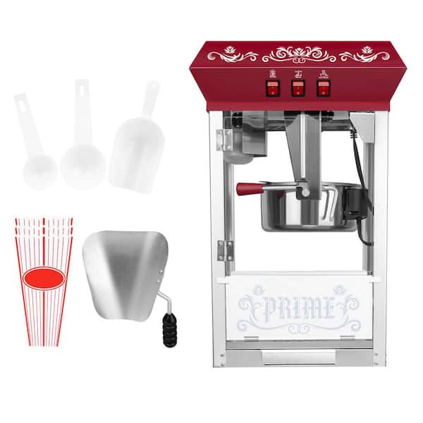 LTMATE 800 W 10 oz. Red Countertop Popcorn Machine HDXH-P827 - The Home ...