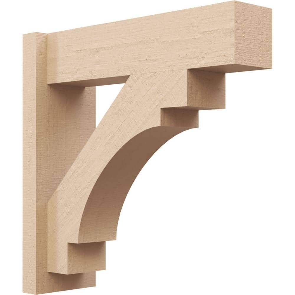 Ekena Millwork 6 in. x 12 in. x 12 in. Merced Block Rough Cedar ...