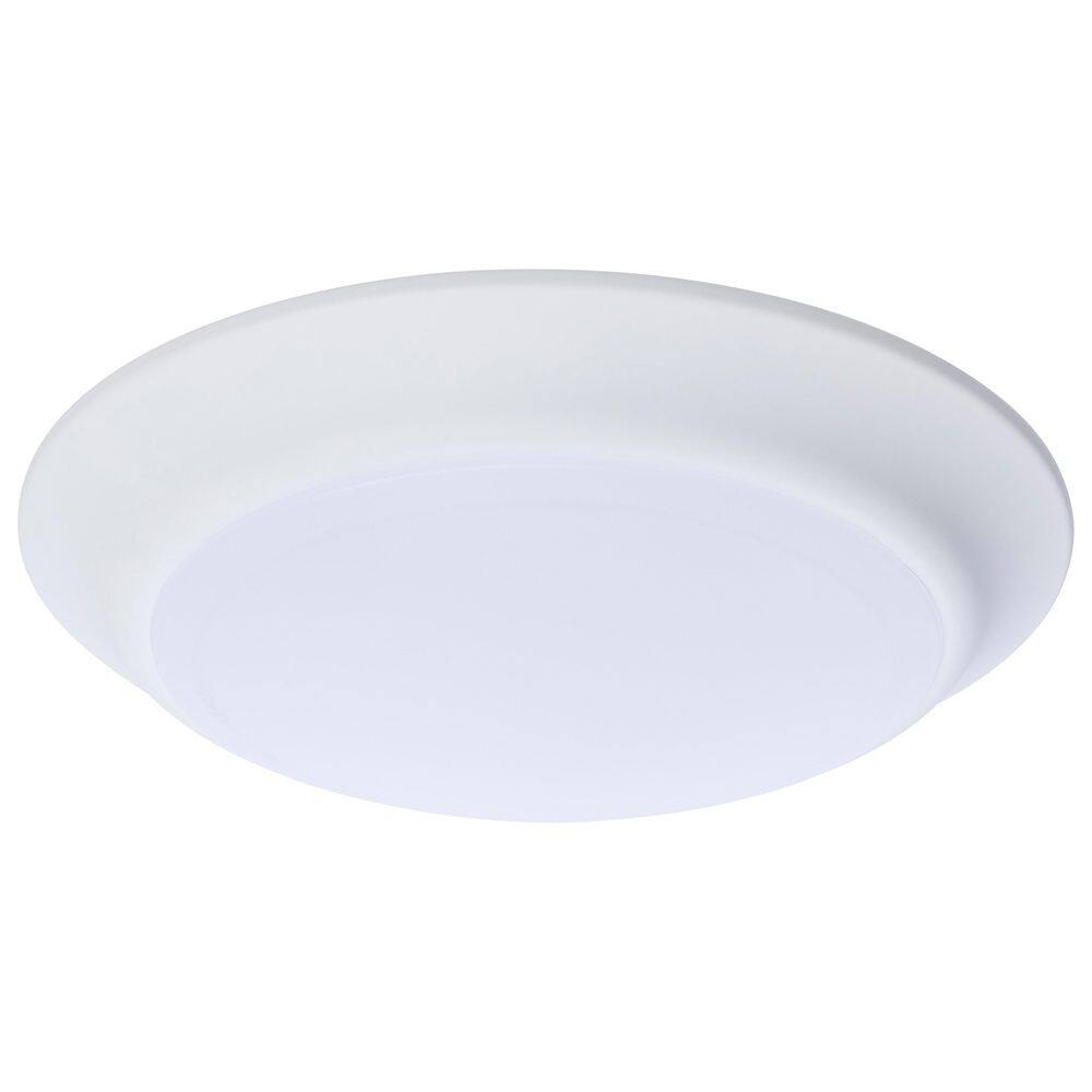 SATCO 7 in. White 11.3 Watt Color Selectable LED Flush Mount Disk Light ...