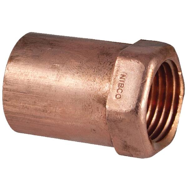 Everbilt 3/4 in. x 1/2 in. Copper Pressure Cup x Female Adapter Fitting C603HD3412