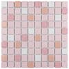 Merola Tile Crystalline Straight Edge Square Pink 6 in. x 6 in ...