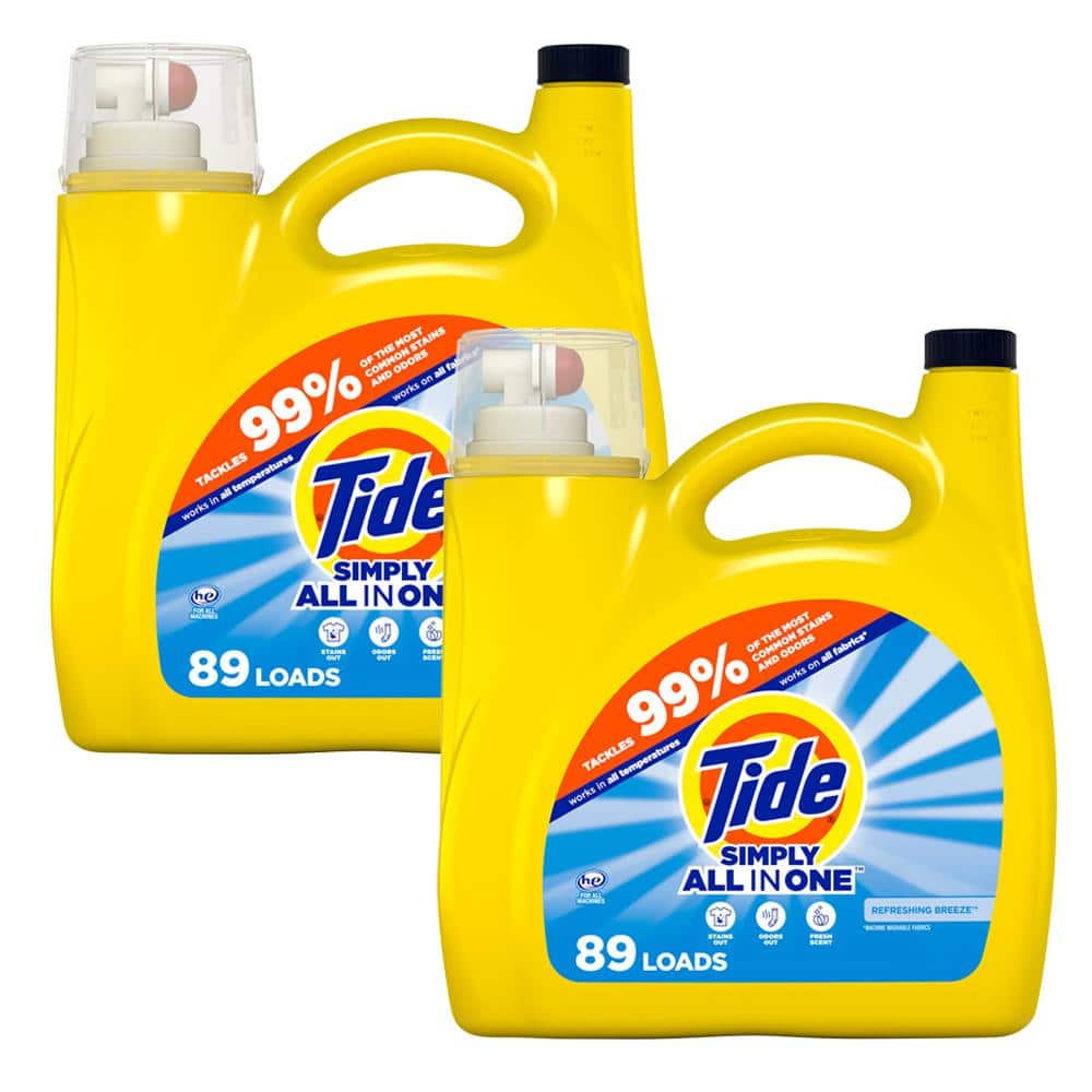 Tide Simply All in One Refreshing Breeze Scent Liquid Laundry Detergent ...