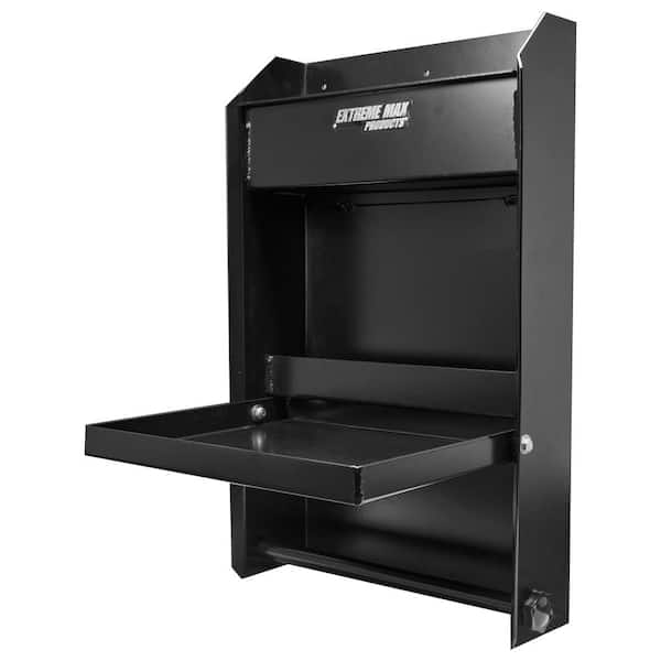 Extreme Max Junior Aluminum Work Station Storage Cabinet Flip-Out Work ...