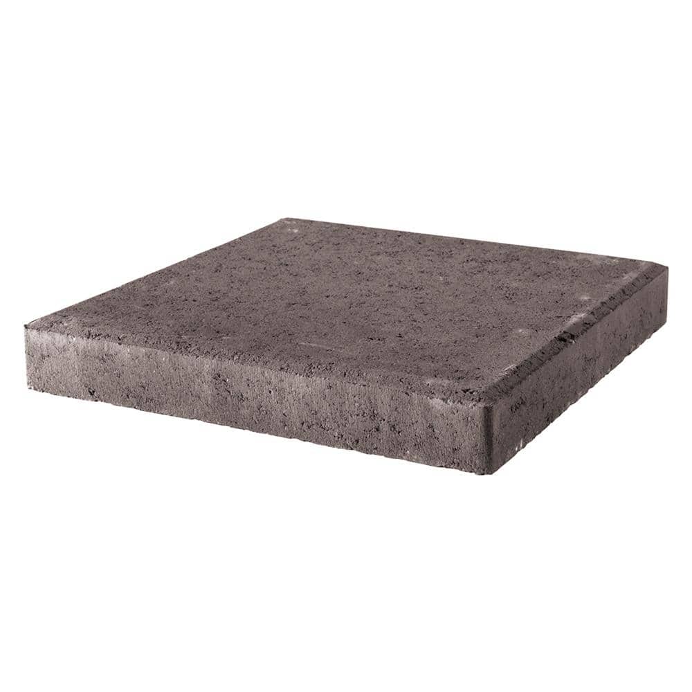 Pavestone 24 in. x 24 in. x 1.96 in. Slate Square Concrete Step Stone ...