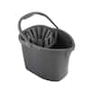 HDX 12 qt. Oval Plastic Bucket with Wringer 9112 - The Home Depot