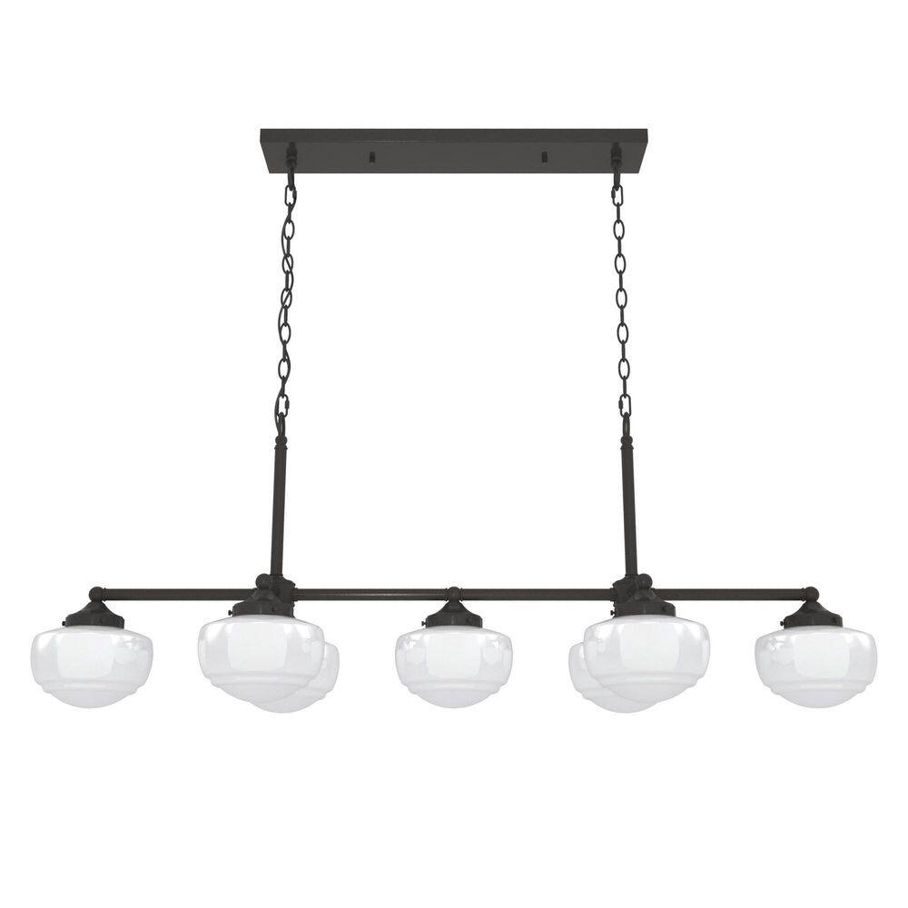 Hunter Saddle Creek 7-Light Noble Bronze Schoolhouse Chandelier with ...