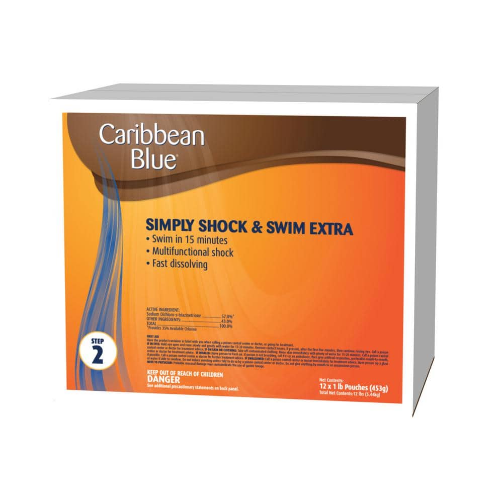 CARIBBEAN BLUE Simply Shock and Swim 16 oz. Pool Shock (12-Pack ...