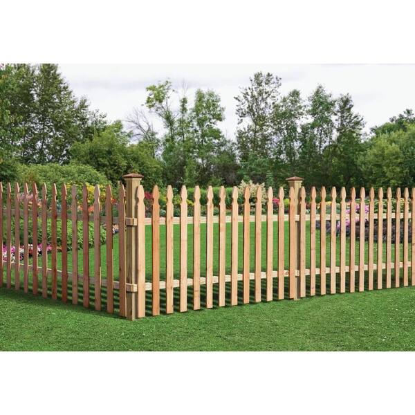 ProWood 2 in. x 4 in. x 8 ft. Rough Sawn Western Red Cedar Fence Panel ...