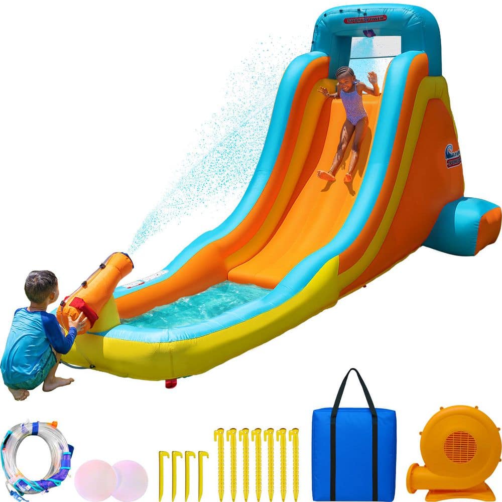 SPORTSPOWER My First Inflatable Bounce House with Water Slide INF-2081 ...