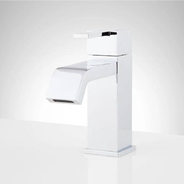 SIGNATURE HARDWARE Rigi Single Handle Mid Arc Single Hole Bathroom ...