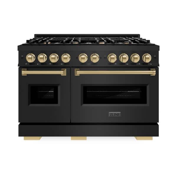 ZLINE Kitchen and Bath Classic 48 in. 8-Burner Gas Range with Double ...