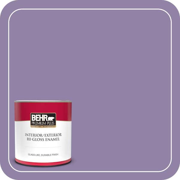 BEHR PREMIUM PLUS 1 qt. #650D-5 Fabulous Grape Hi-Gloss Enamel Interior ...
