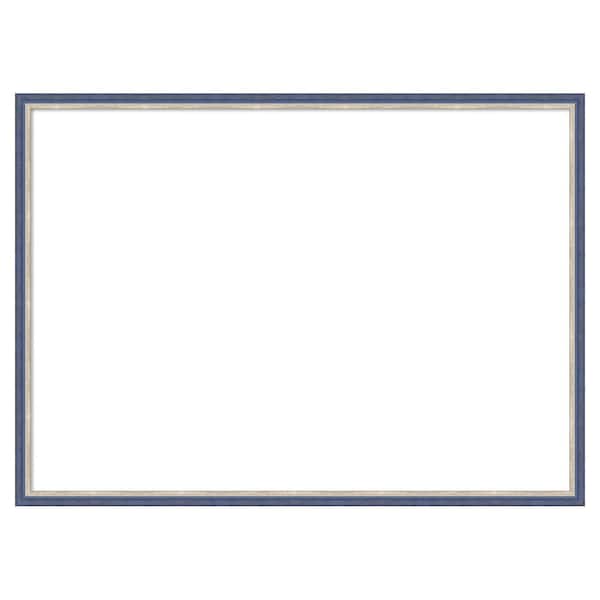 Amanti Art Theo Blue Narrow 29 in. x 21 in. Wood Framed Dry Erase ...
