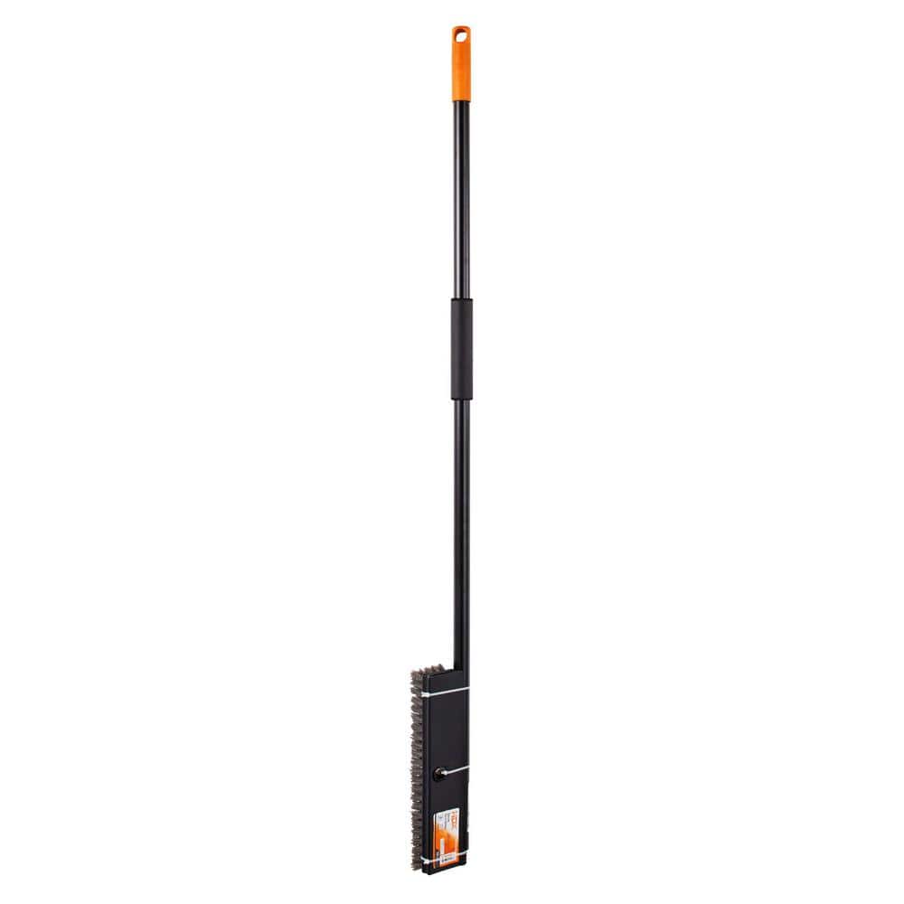 HDX HDX 12 in. Plastic Handle Outdoor Push Broom (1-Pack) HDX12NSCZ ...