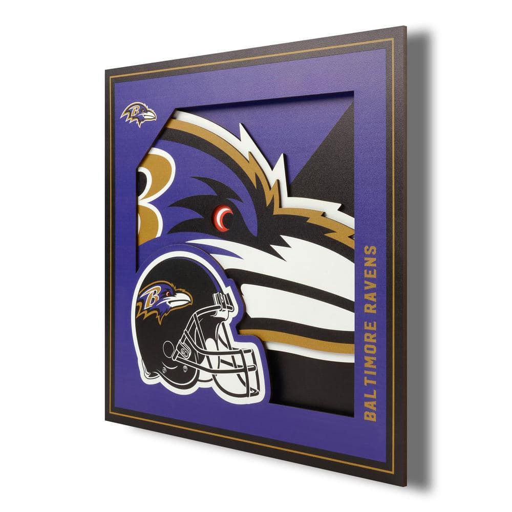 NFL Baltimore Ravens 3D Logo Series Wall Art - 12x12 2507248 - The Home ...