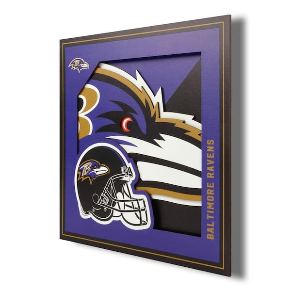 NFL Baltimore Ravens 3D Logo Series Wall Art - 12x12 2507248 - The Home ...