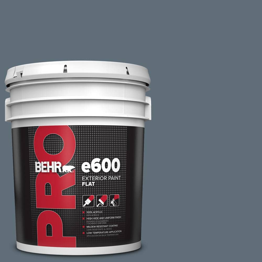 BEHR PRO 5 gal. #N480-6 NYPD Flat Exterior Paint PR61305 - The Home Depot