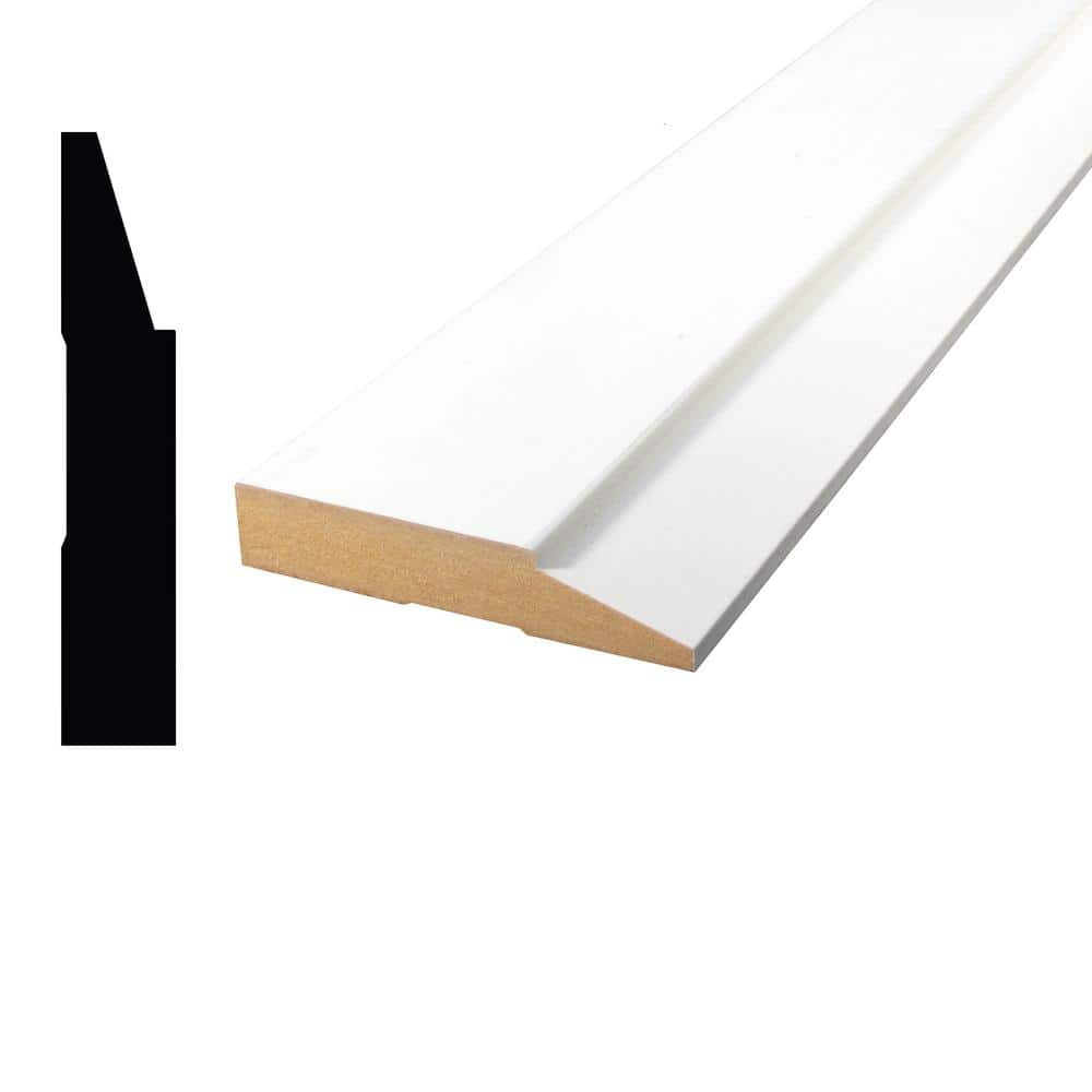 Alexandria Moulding 11/16 in. x 3-1/2 in. x 84 in. Primed MDF Step ...