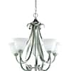 Progress Lighting Torino Collection 5-Light Brushed Nickel Etched Glass ...