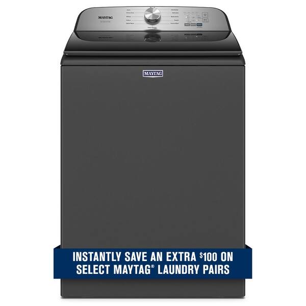 Maytag 4.7 cu. ft. Pet Pro Top Load Washer in Volcano Black MVW6500MBK ...